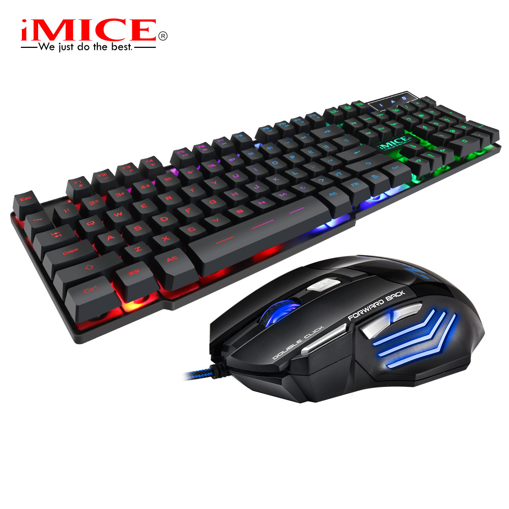 Gaming Keyboard Wired Gaming Mouse Kit with Rgb Ba... – Vicedeal