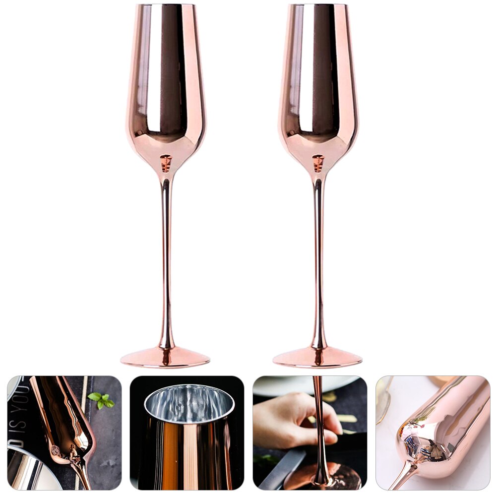 2 adet cam şarap kadehi şampanya kadehi içecek bar... – Grandado