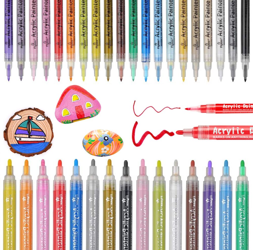 Acryl Malen Marker Stifte, 35 Stck Prämie Acryl Fa... – Grandado