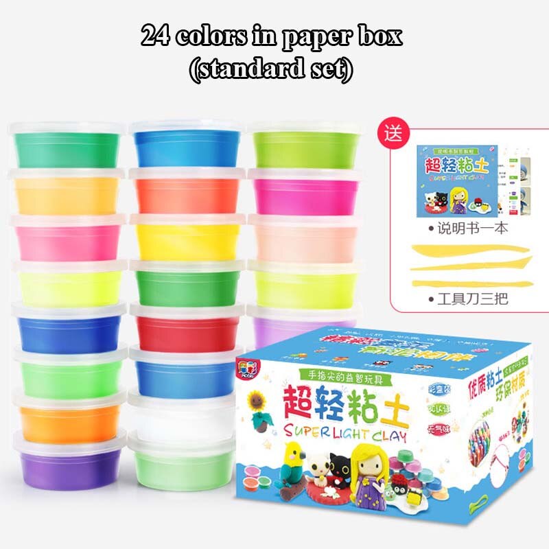 12 / 24 / 36 Colors Super Light Modeling Clay Set ... – Grandado