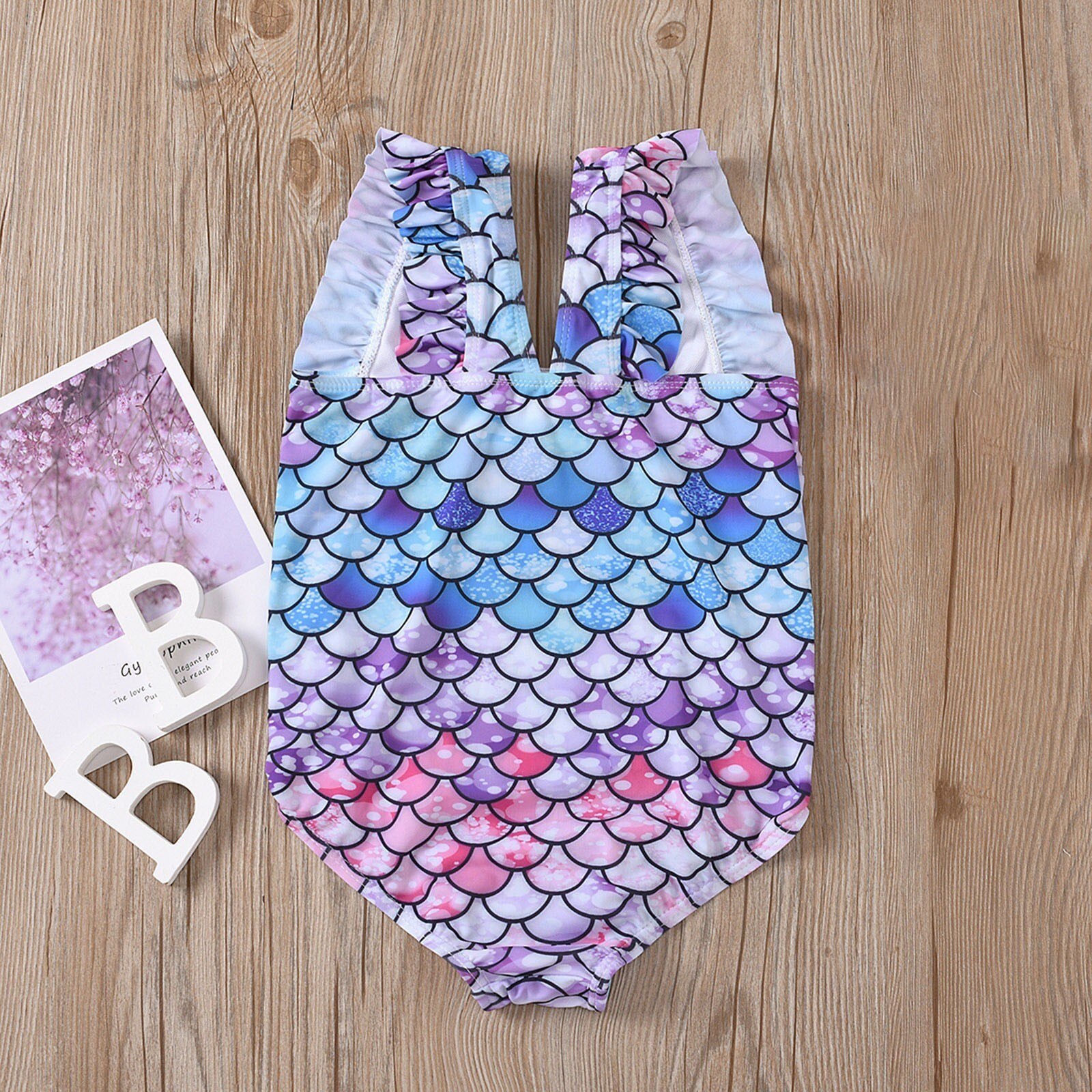 Children's fish scale print one-piece swimsuit bik... – Grandado