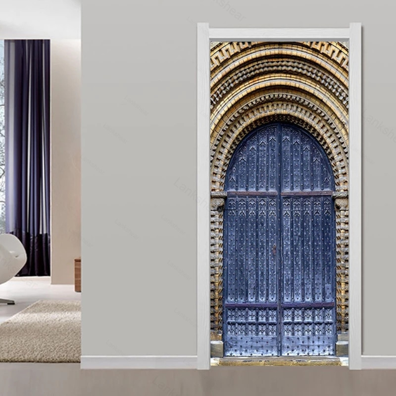 European Style Retro Arch Wallpaper Door Mural 3D ... – Grandado