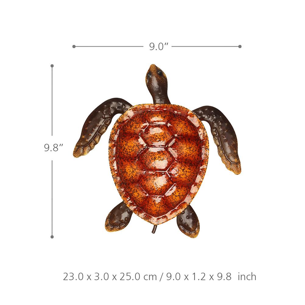 Metal Sea Turtle Ornament Beach Theme Decor Wall C... – Grandado