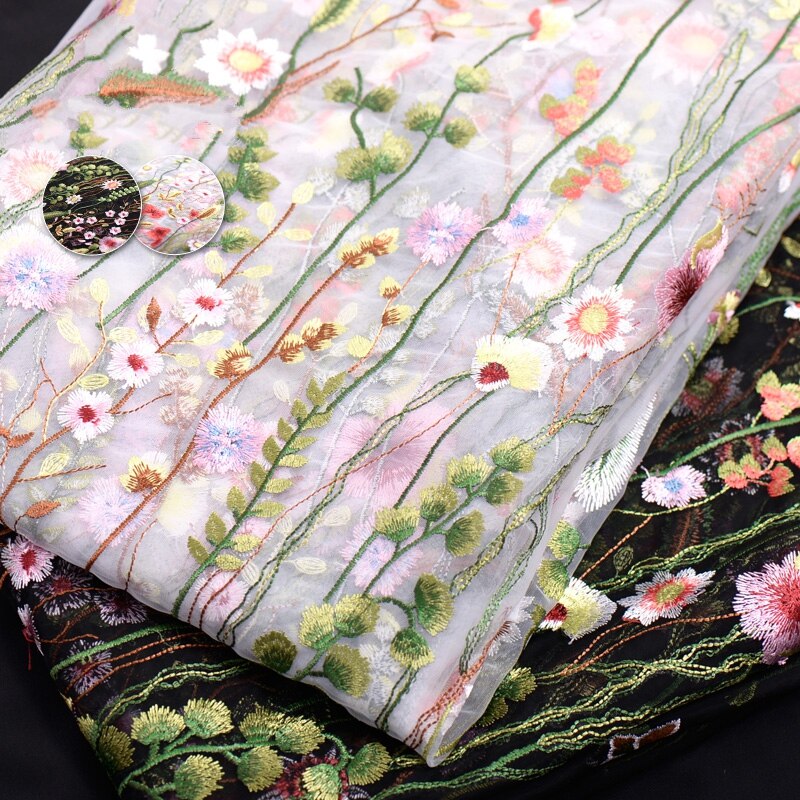 Exclusive high-end fabrics Net yarn embroidery fab... – Grandado