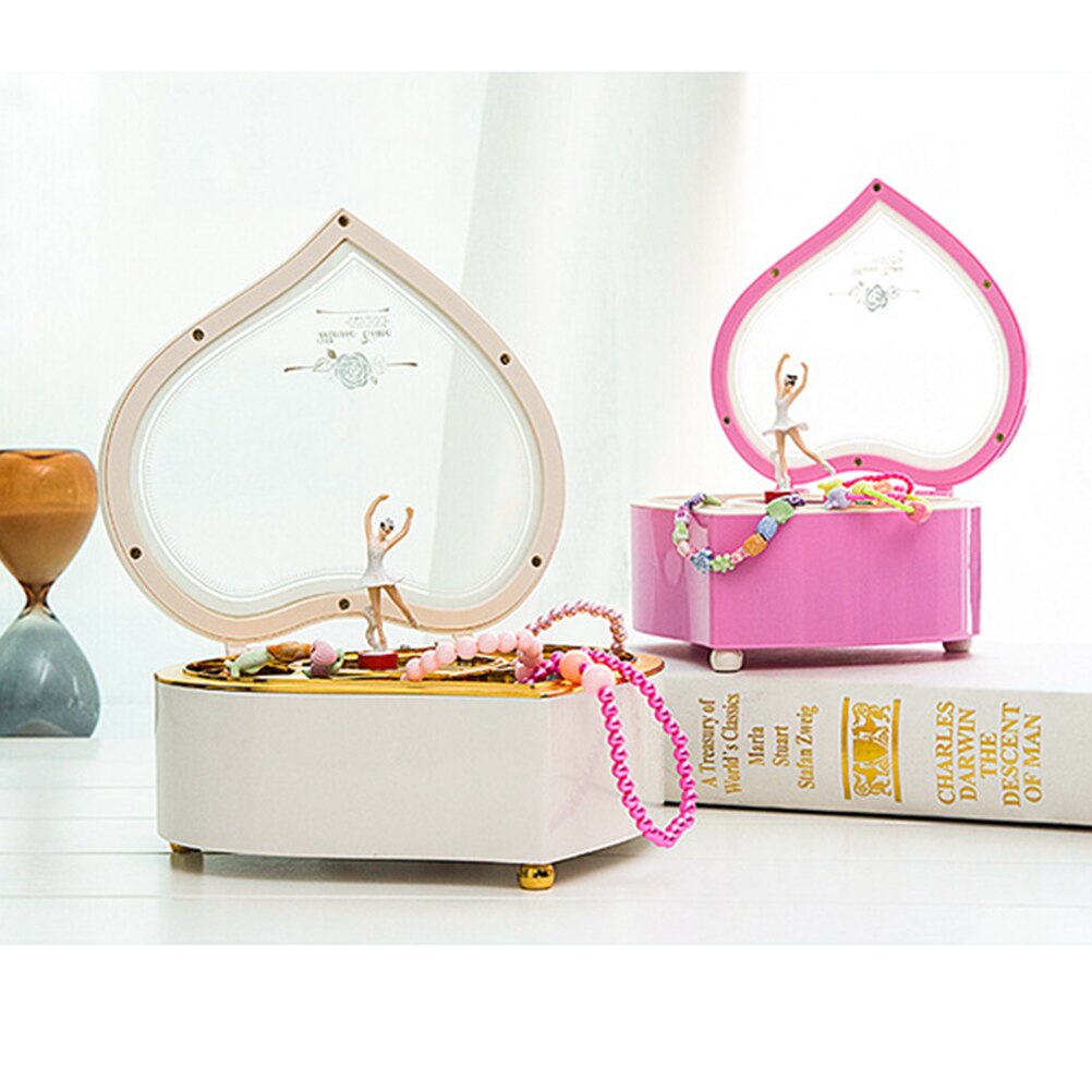 Heart Shape Dancing Ballerina Music Box PLastic Je... – Vicedeal