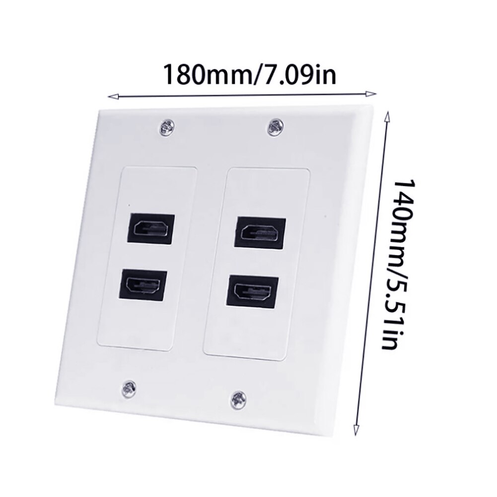 DOONJIEY 4 Ports/HDMI Wall Face Plate Cover 4K 108... – Grandado