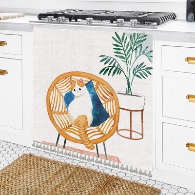 Nordic wind cabinet curtain velcro storage cabinet... – Grandado