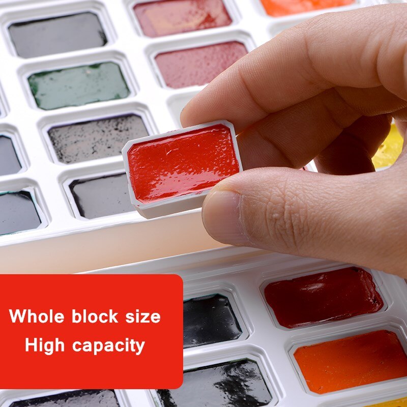 16/24 Color Solid Watercolor Paint Set Student-lev... – Grandado