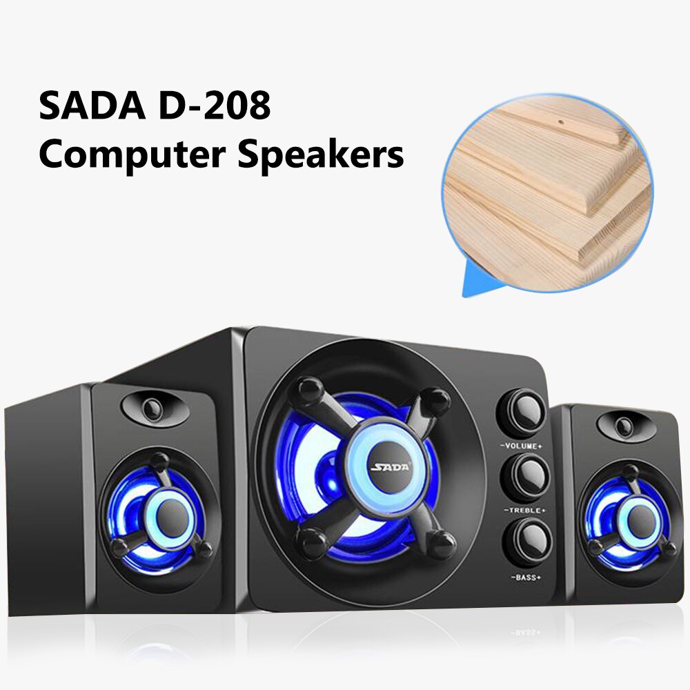 SADA D-208 3 in 1 Home Speaker Set Super Bass Subw... – Grandado