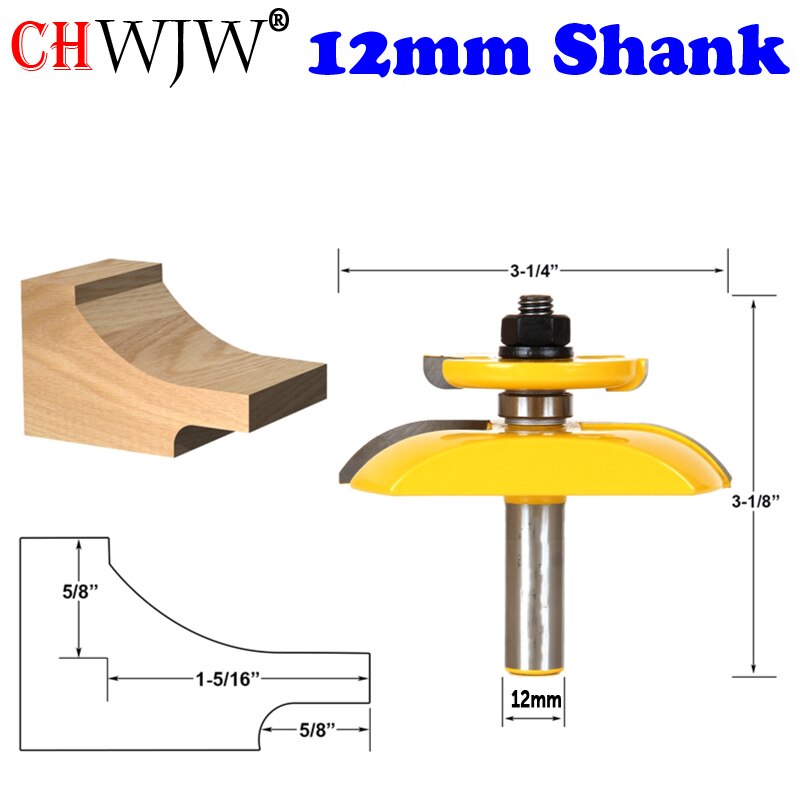 1PC 12mm Shank Raised Panel Router Bit with Backcu... – Grandado
