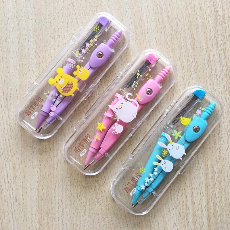 school compass Cute girl stationery student drawin... – Grandado