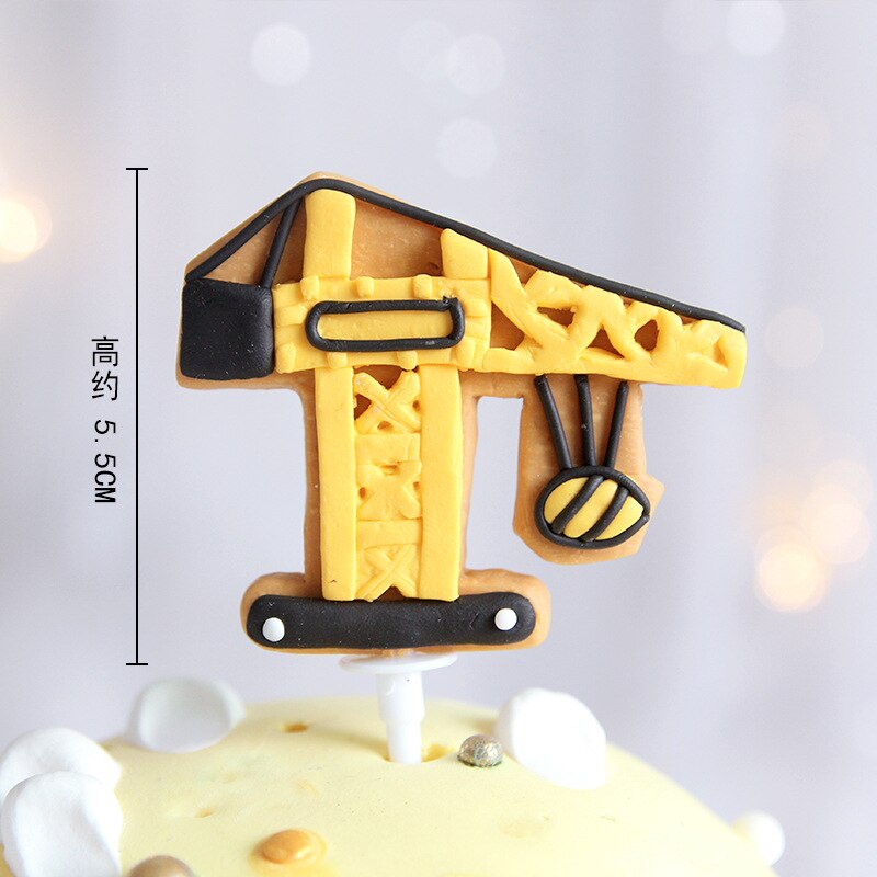 Soft Engineering Car Cake Toppers 1st Boy Birthday... – Grandado