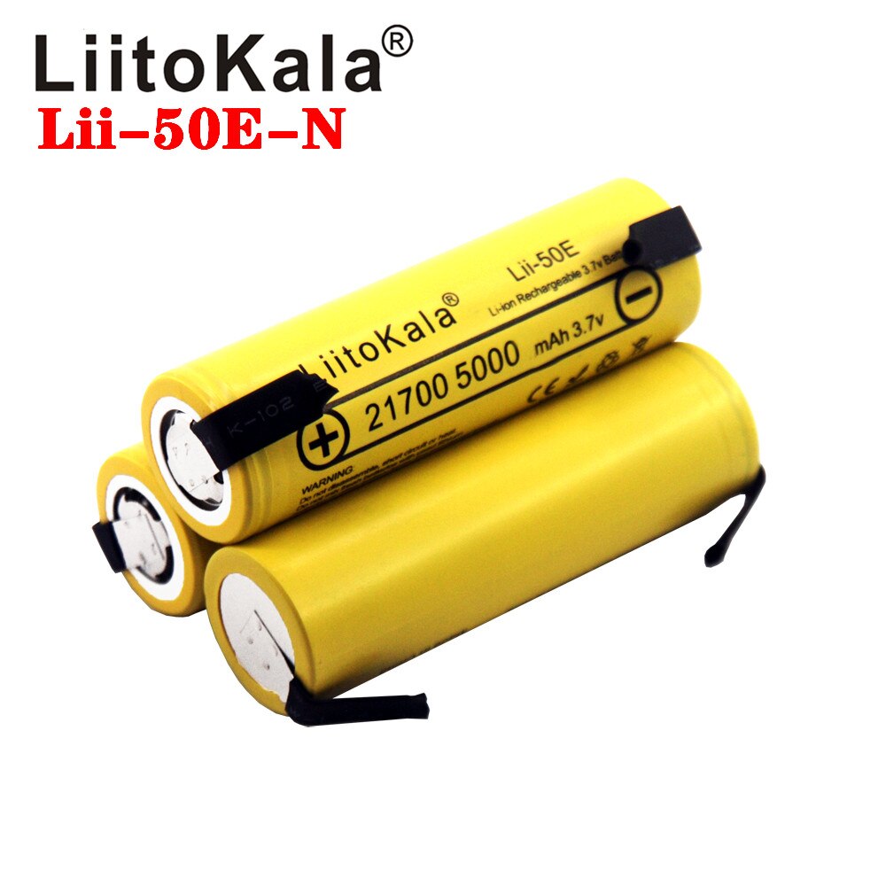 LiitoKala Lii-50E IMR 21700 5000mAh 3.7V 40A Ad Al... – Grandado