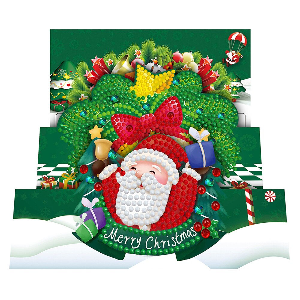 8Pcs DIY Xmas Diamond Painting Greeting Card Kits ... – Grandado