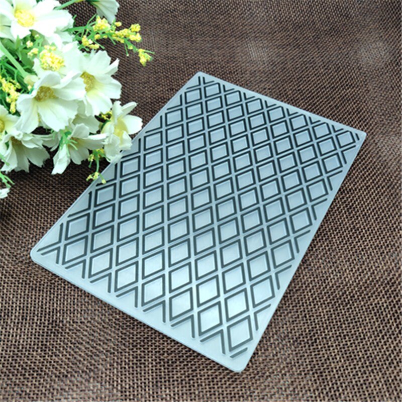 Diamond Flower print DIY Plastic Embossing Folders... – Grandado