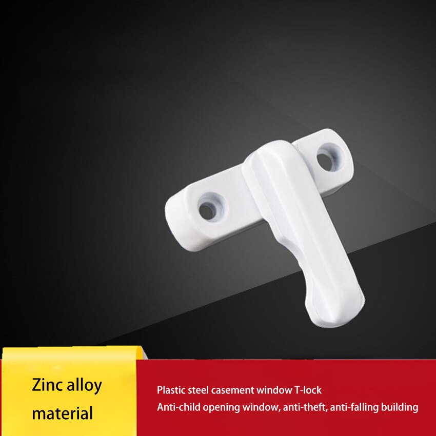 1Pcs Raam Deurslot T Vorm Sloten Plastic Staal Wit... – Vicedeal