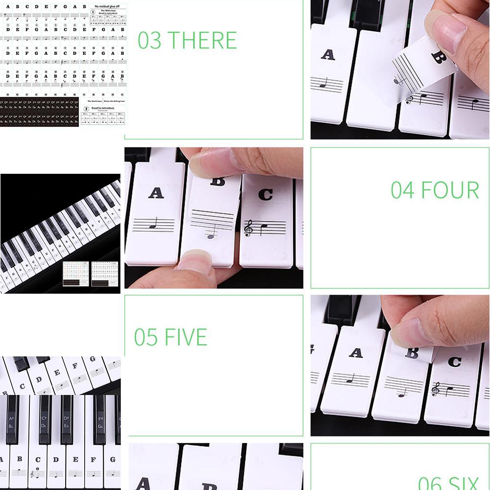 88 Key Transparent Piano Keyboard Sticker Electron... – Vicedeal