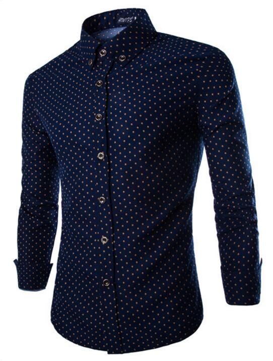 Mode Mannen Kleding Slim Fit Heren Lange Mouw Mann... – Vicedeal