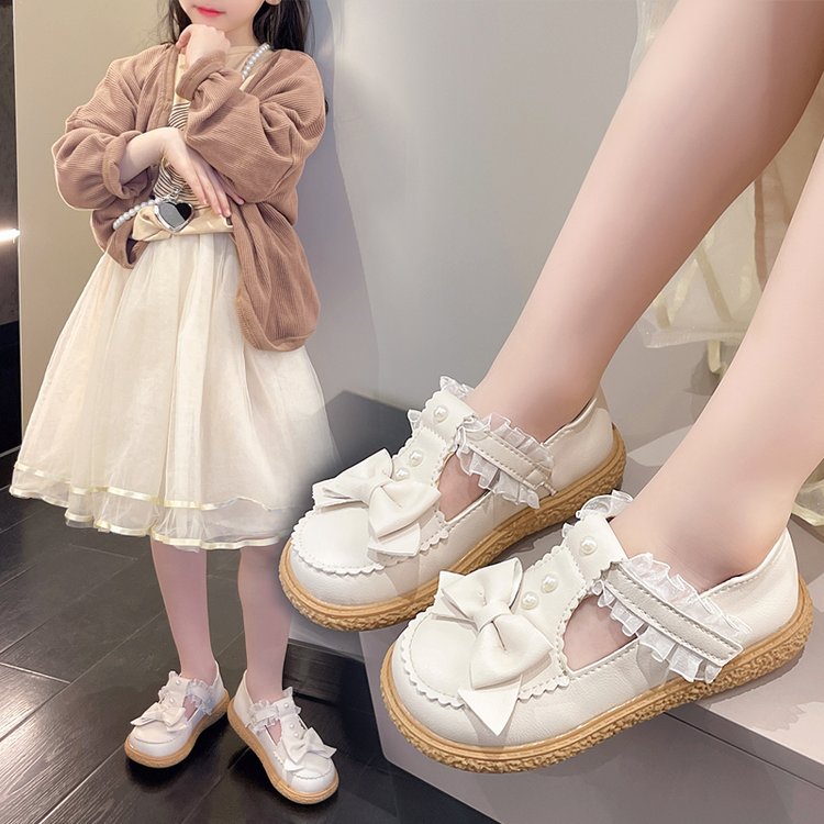 Girls Lace Bow Kids Party Princess Shoes 2022 Summ... – Grandado