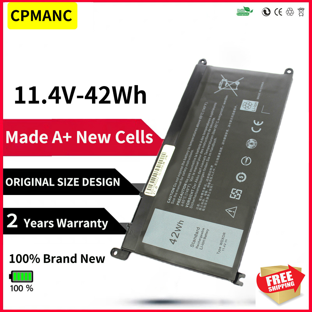 CPMANC 42WH Laptop Battery 3CRH3 WDX0R T2JX4 WDXOR... – Grandado