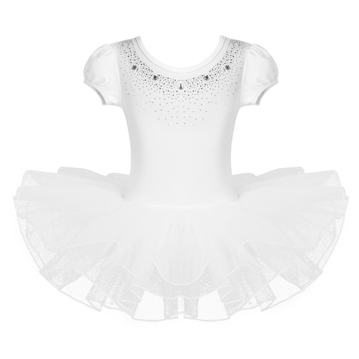 MSemis Baby Girl Rhinestones Bubble Sleeve Tutu Ba... – Grandado