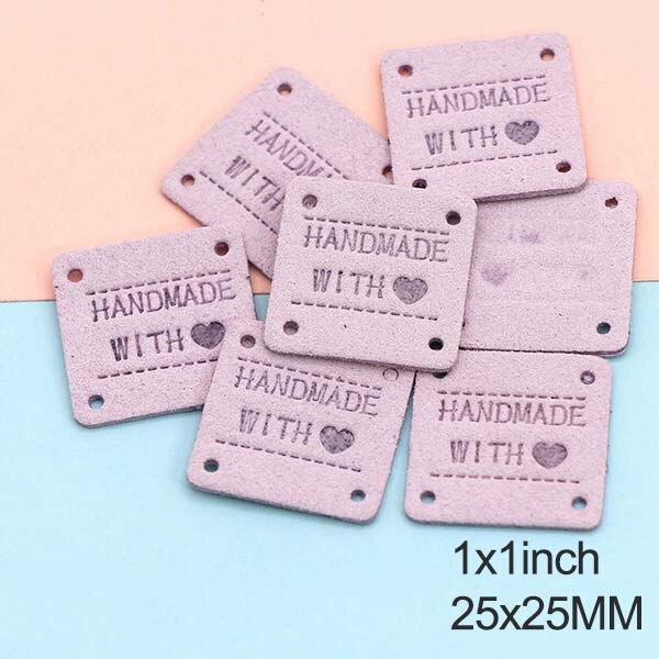 20pcs Hand Made with Love Labels Colorful Heart Le... – Grandado