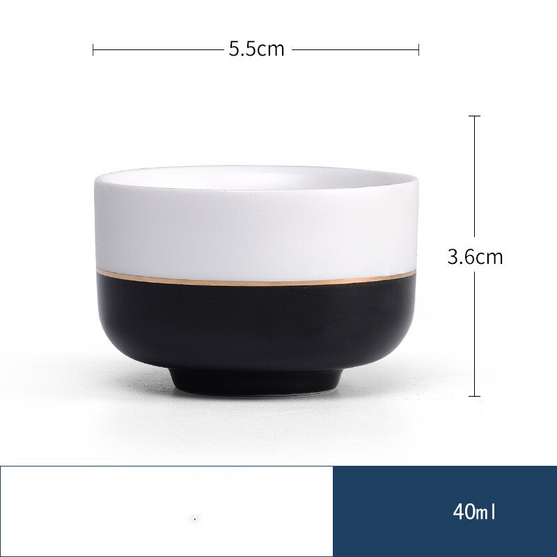 Vintage tea cup with saucer black and white modern... – Vicedeal