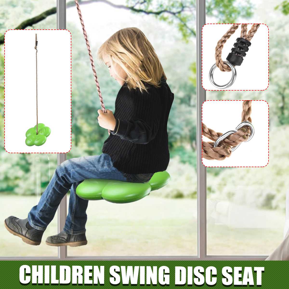 Kids Toys Outdoor Plastic Swing Petal Swing Indoor... – Vicedeal