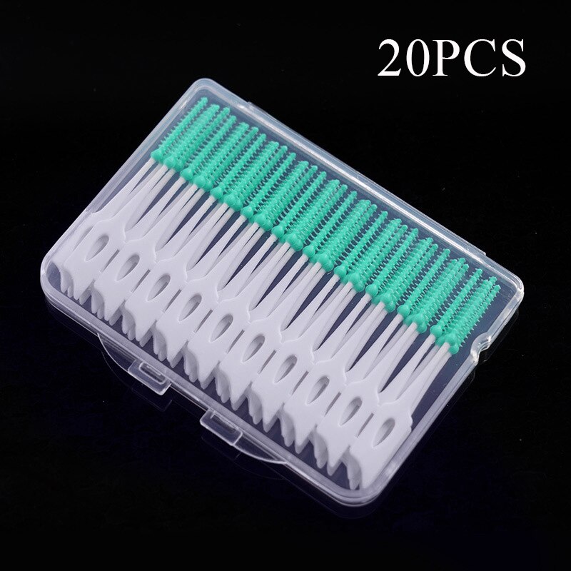 20/40pcs Soft Silicone Interdental Brushes Toothpi... – Grandado