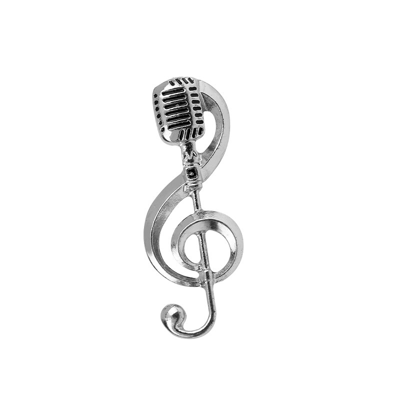 Gold Color Microphone Brooches Music Note Enamel P... – Grandado