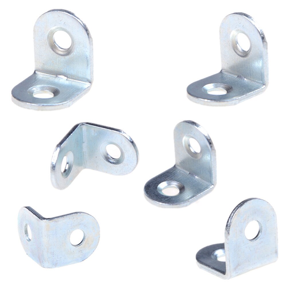 50pcs Silver Stainless Steel Corner Braces with 2 holes For Furniture ...