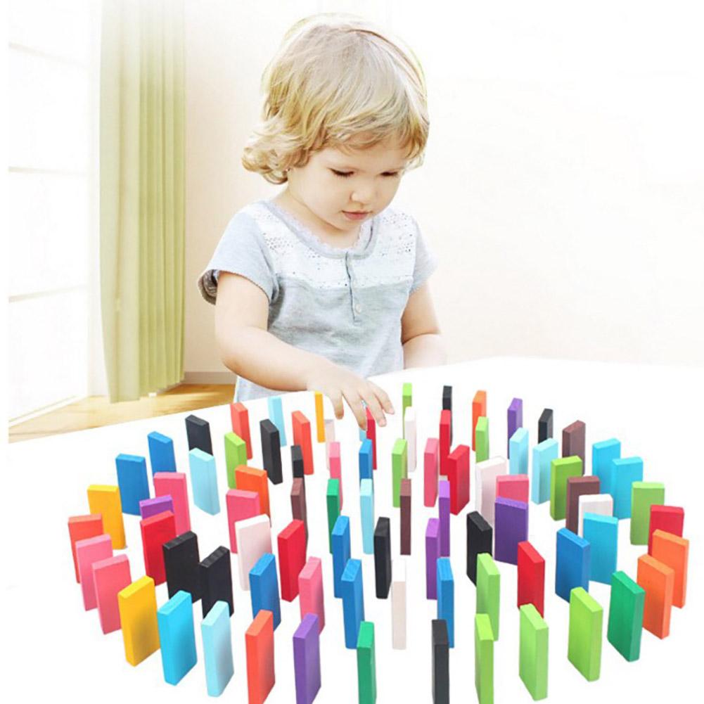 120Pcs/Set Kids Domino Block Toys Colorful Dominoe... – Grandado