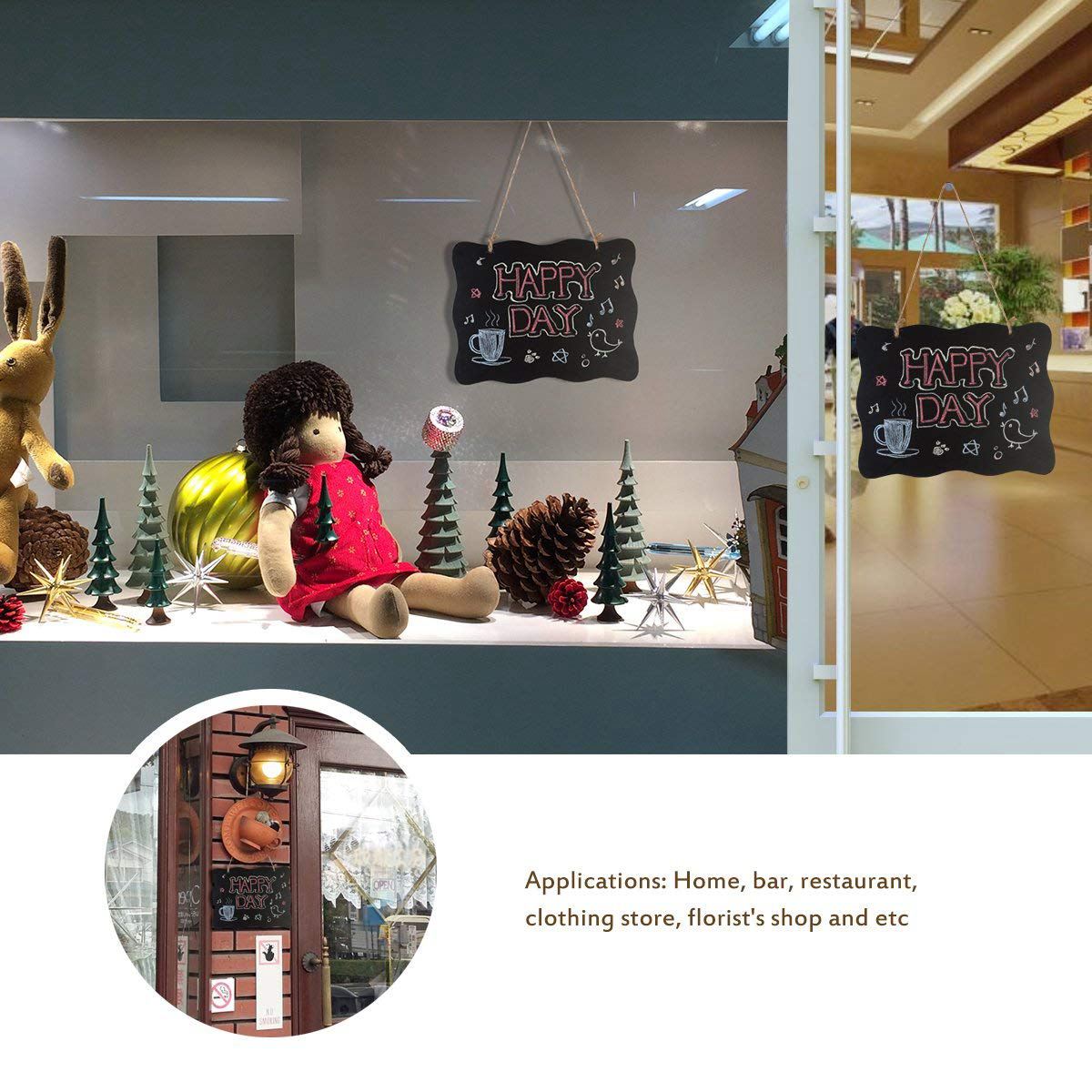 25.5*20cm Hanging Chalkboard Table Blackboard Doub... – Grandado