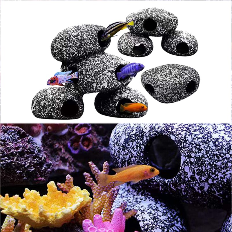 Fish Shrimp Breeding Marbles Ceramic Rock Cichlid ... – Grandado