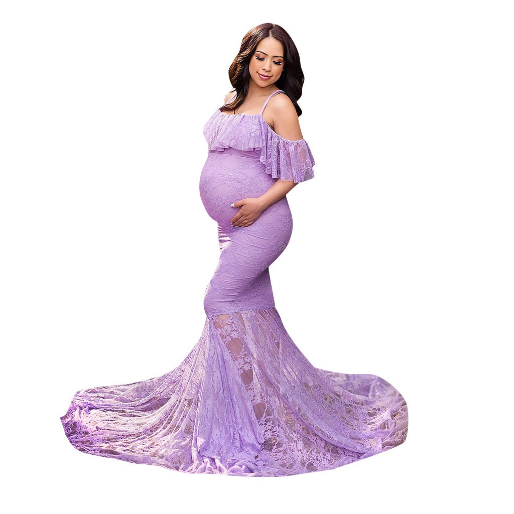Shoulderless Maternity Dresses For Photo Shoot Mat... – Grandado
