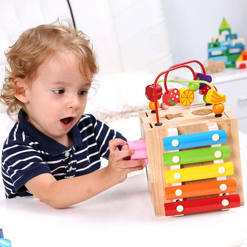 HobbyLane Wooden Cube Bead Maze Roller Coaster wit... – Grandado