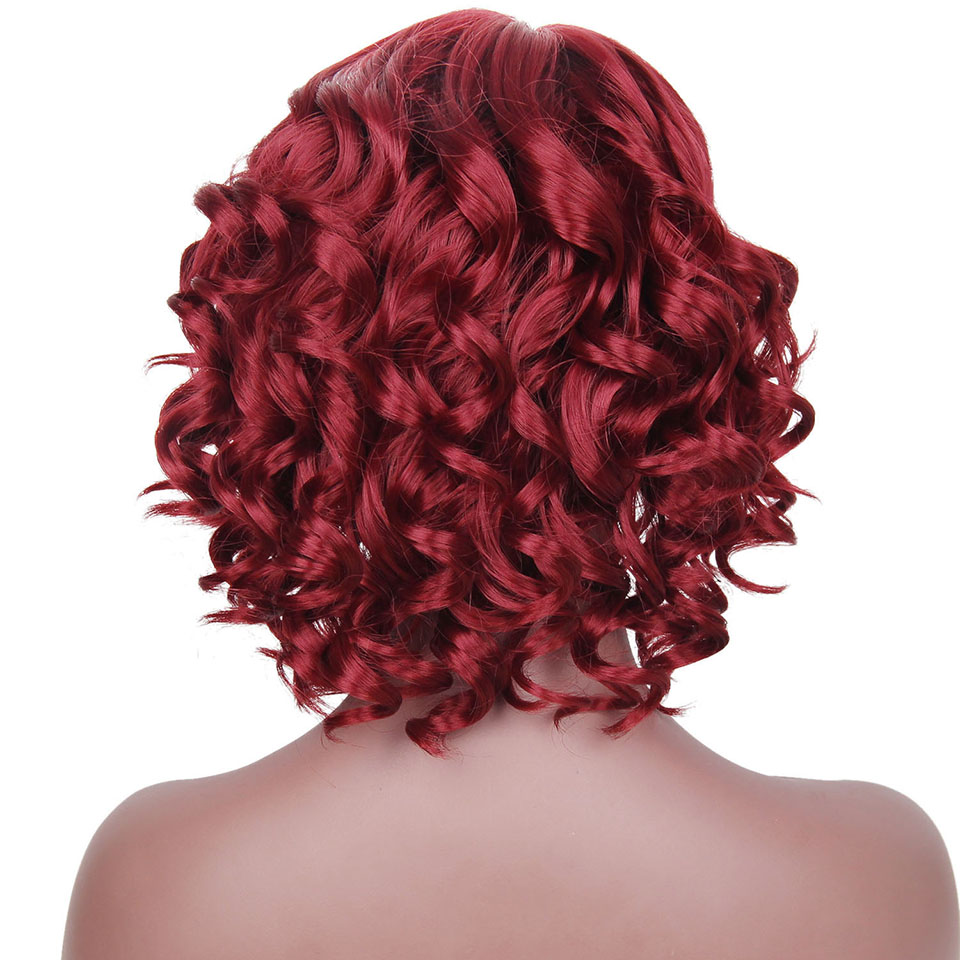 I's a wig Brown Red Black Wigs Short Synthetic Wav... – Grandado