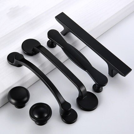 Drawer Handle Modern Minimalist Matte Black Wardro... – Vicedeal