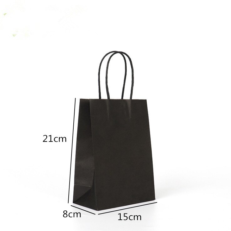 20pcs/lot black paper bag with handle Wedding Part... – Vicedeal