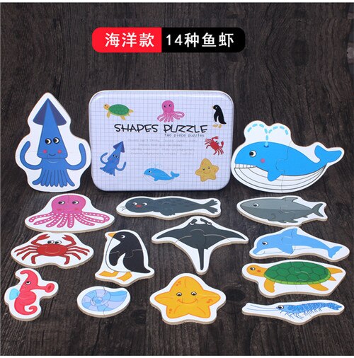 Baby Paper Puzzles Cartoon Lovely Animals Sets Iro... – Grandado