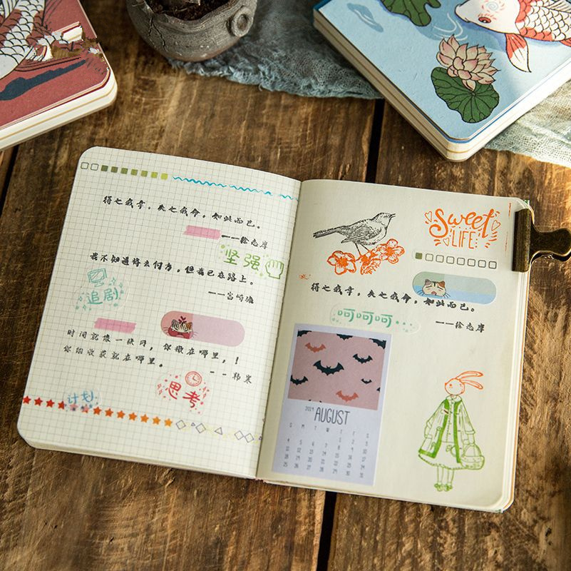 "Koi Fish" Cute Monthly Planner Agenda Study Noteb... – Grandado