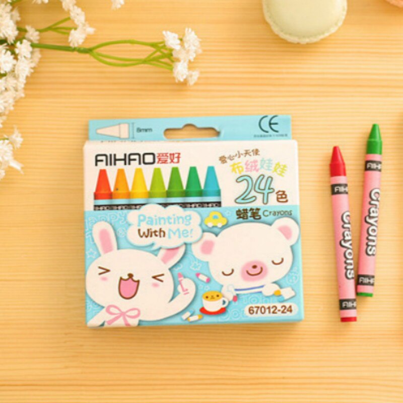 Coloring crayons set for kids 24 colors art school... – Grandado