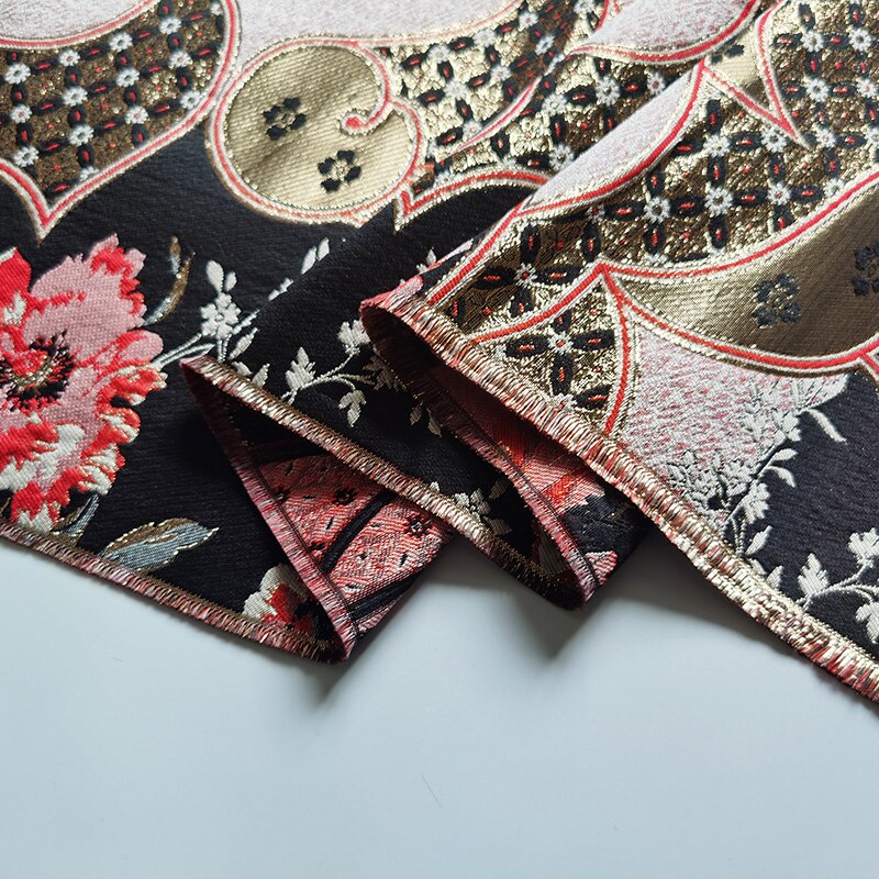 Luxury Gold Silk Jacquard Dress Fabric for Sewing ... – Grandado