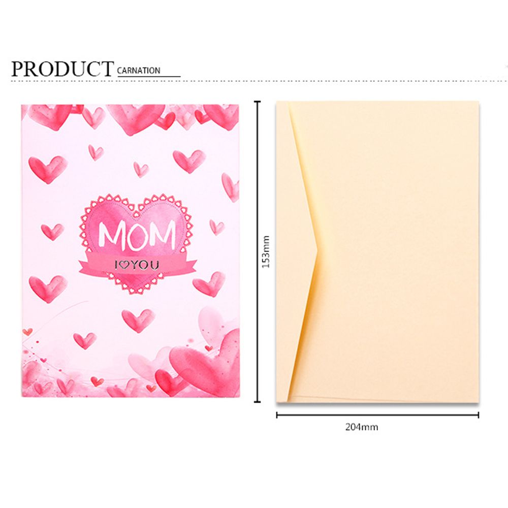 3D Pop Up Kaarten Moederdag Kaart I Love Mom Anjer... – Vicedeal