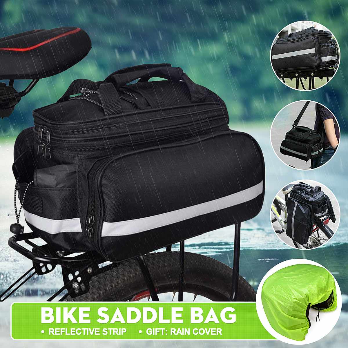 Mountain Bicycle Carrier Bag Rear Rack Trunk Bike ... – Grandado