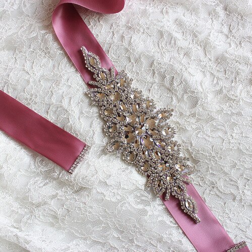 Pink Ribbon Satin Wedding Accessories Bridal Belt ... – Grandado