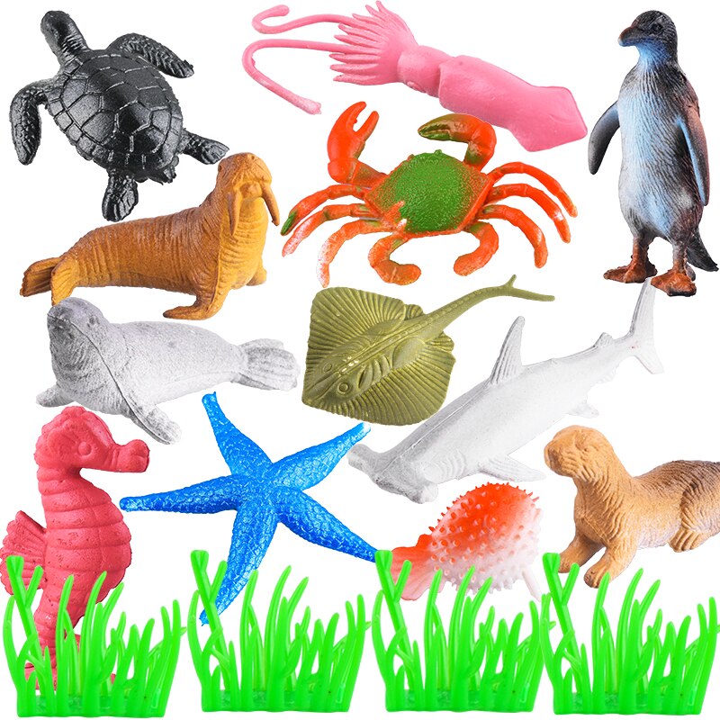 12 / 16 Piece imitation fun marine animal shark do... – Grandado