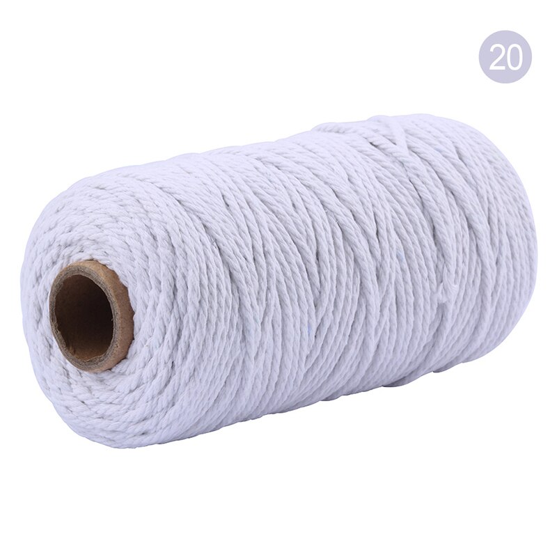 3mm Rope Twisted-Cord 100% Cotton rope colorful tw... – Grandado
