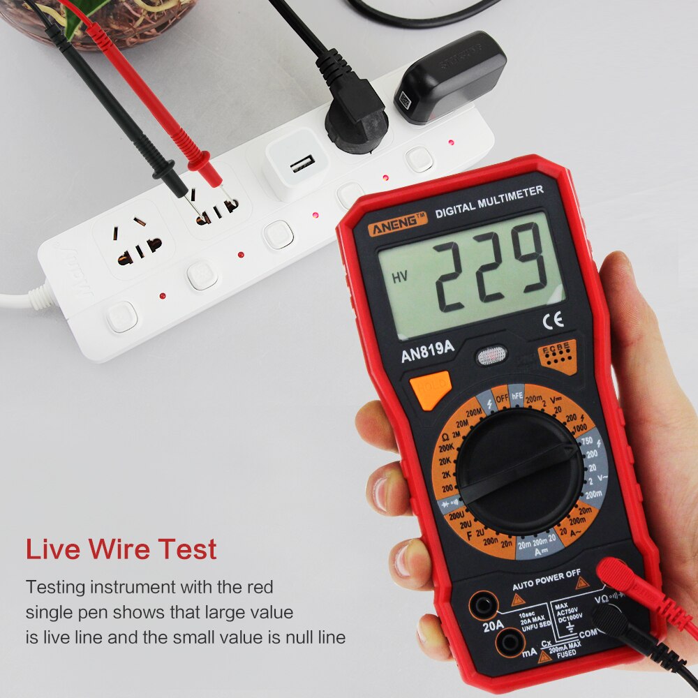 AN819A Digitale Multimeter AC/DC Spanning Ampèreme... – Grandado