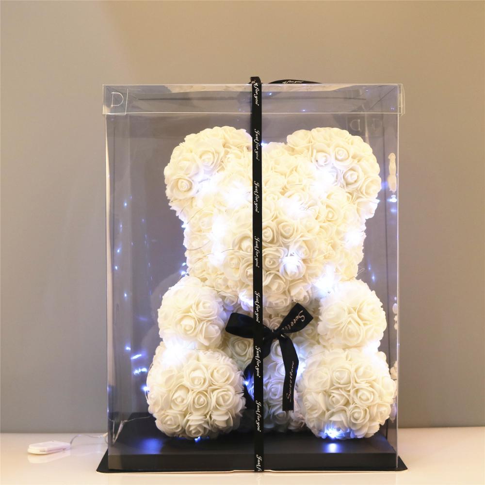 25cm Artificial PE Flower Teddy Rose Bear Valentin... – Vicedeal